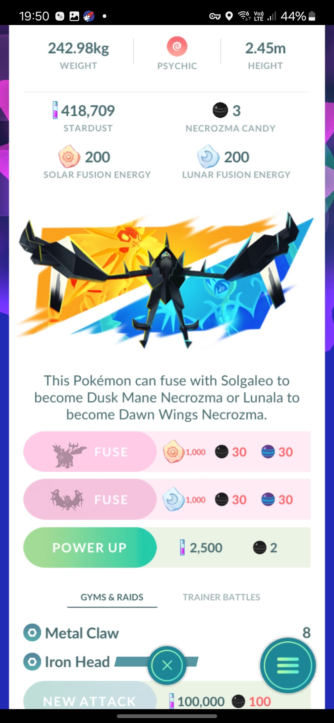 Free Codes For Solar Lunar Fusion Energy For Necrozma Evolution Just