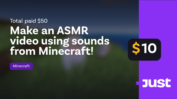 Make an ASMR video using sounds from Minecraft! | Just Minecraft