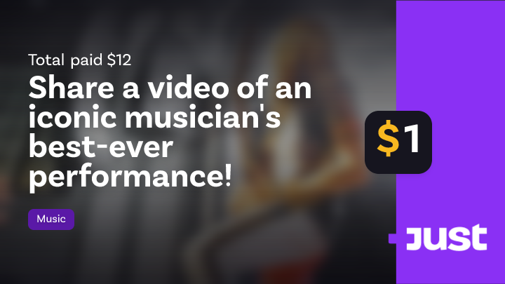 Share a video of an iconic musician's best-ever performance! | Just Music