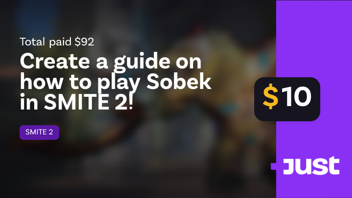 Create a guide on how to play Sobek in SMITE 2! | Just SMITE 2