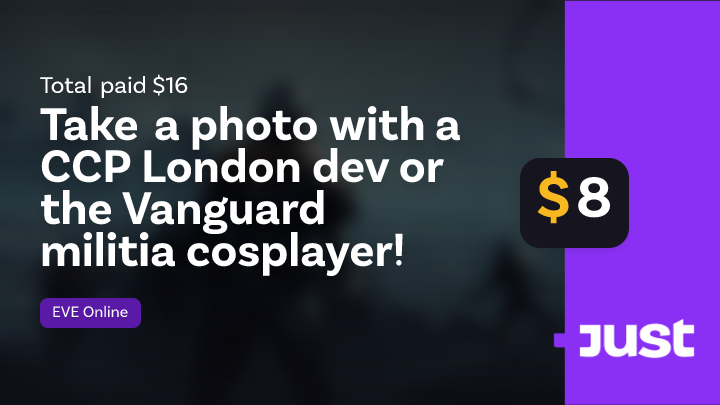 Take a photo with a CCP London dev or the Vanguard militia cosplayer ...