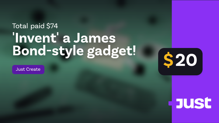'Invent' a James Bond-style gadget! | Just Just Create