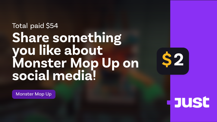Share something you like about Monster Mop Up on social media! | Just ...