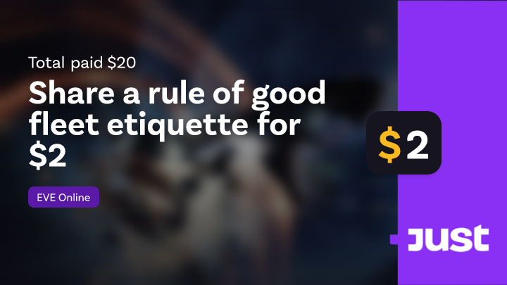 Share a rule of good fleet etiquette for $2 | Just About EVE Online