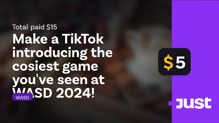 Make a TikTok introducing the cosiest game you've seen at WASD 2024! | Just WASD