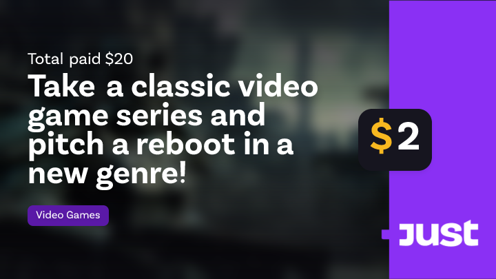 Take a classic video game series and pitch a reboot in a new genre ...