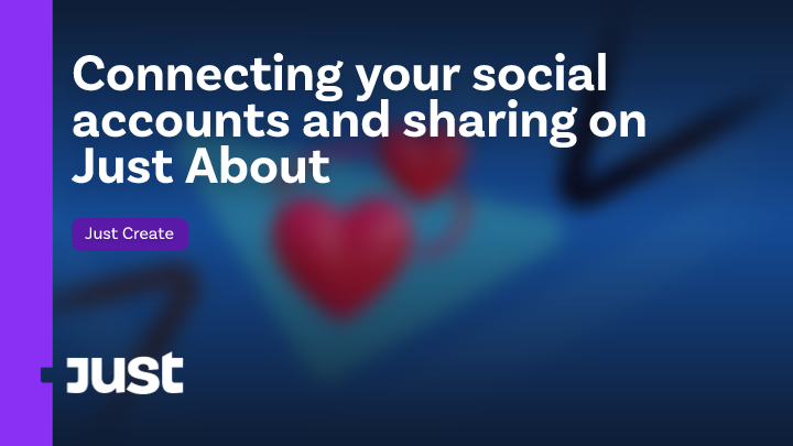 Connecting your social accounts and sharing on Just About | Just Just ...